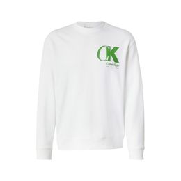 Calvin Klein Sweatshirt Herren Gr&ouml;&szlig;e XL apfel / wei&szlig;