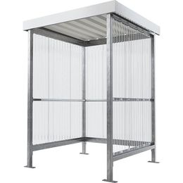 WSM Überdachung Jena Maxi, Überdachung dreiseitig, BxT 1500 x 1500 mm, feuerverzinkt
