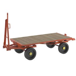 Schlepperanhänger, 4-Rad-Doppel-Drehschemel-Lenkung, Tragfähigkeit 5 t, Ladefläche 2,0 x 1,0 m, Vollgummireifen kaiserkraft