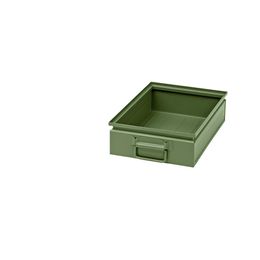 Stapelkasten aus Stahlblech, Volumen ca. 15 l, resedagrün RAL 6011 kaiserkraft