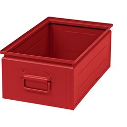 Stapelkasten aus Stahlblech, Volumen ca. 30 l, feuerrot RAL 3000 kaiserkraft