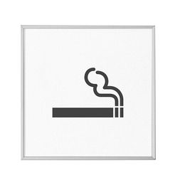 MADRID Silver Line™ Türschild, Piktogramm HxB 120 x 120 mm, Rauchen erlaubt kaiserkraft