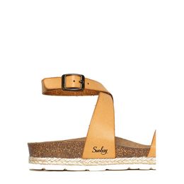 Sunbay Leder-Sandalen "Dorado" in Hellbraun - 70% | Gr&ouml;&szlig;e 38 | Damen-sandalen