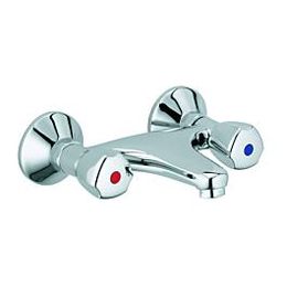 Kludi Standard Care Wannenarmatur 320040508 chrom, Metall Terraluxgriff, Ausladung 180 mm