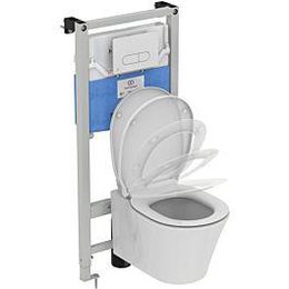 Ideal Standard ProSys WC Paket R040601 WC, VorwandelementConnect Air u.Platte Oleas M1 Weiß