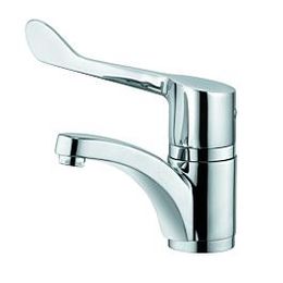 Kludi Medi-Care Waschtischarmatur 341130524 Klinikhebel, schwenkbarer Auslauf, chrom