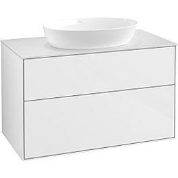 Villeroy & Boch Villeroy und Boch Finion Waschtischunterschrank FA0100GF 100x60,3cm, Abdeckplatte white matt, Glossy white lacquer