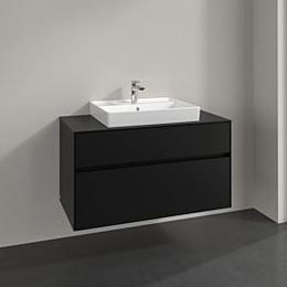 Villeroy & Boch Villeroy und Boch Collaro Waschtischunterschrank C01900VL 100x54,8x50cm, Waschtisch mittig, volcano black