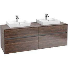 Villeroy & Boch Villeroy & Boch Collaro Waschtischunterschrank C02100VH 160x54,8x50cm, für 2 Waschtische, Arizona Oak