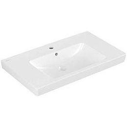 Villeroy & Boch Villeroy und Boch Subway 2.0 Möbel-Waschtisch 717580R1 80 x 47 cm, weiß C-plus, mit Hahnloch, Überlauf