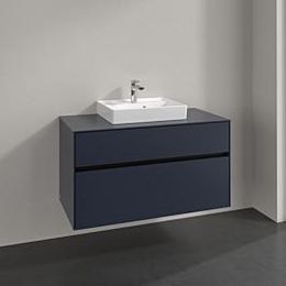 Villeroy & Boch Villeroy und Boch Collaro Waschtischunterschrank C01600VQ 100x54,8x50cm, Waschtisch mittig, marine blue