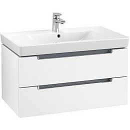 Villeroy & Boch Villeroy & Boch Subway 2.0 Waschtisch-Unterschrank A68910MS 78,7x42x44,9cm, 2 Auszüge, Griff chrom, weiß matt