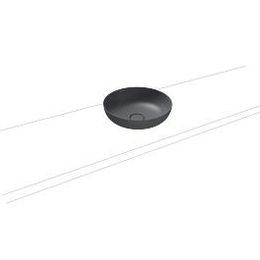 Kaldewei Miena Waschtisch-Schale 909406003665 3181, Ø 38 cm, cool grey 70, Perl-Effekt, ohne Überlauf, ohne Hahnloch, Schallschutz