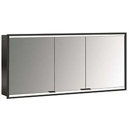 Emco prime Unterputz-Lichtspiegelschrank 949713563 1400x730mm, 3-türig, schwarz/spiegel