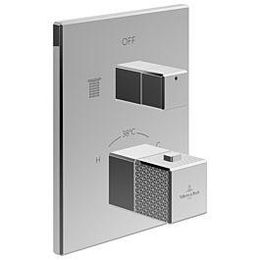 Villeroy & Boch Villeroy und Boch Mettlach Fertigmontageset TVS12600300061 Unterputz-Thermostat mit Zweiwege-Mengenregulierung, chrom