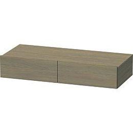 Duravit DuraStyle Schubkastenablage DS827003535 100 x 44 cm, 2 Schubkästen, Eiche terra, mit Konsolenträger