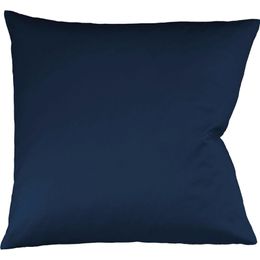 Kissenbezüge Fleuresse "Colours", blau (dunkelblau), B:40cm L:40cm, Interlock-Jersey, Obermaterial: 100% Baumwolle, Kissenbezüge, edler, bügelfreier Interlock-Jersey aus 100% Baumwolle
