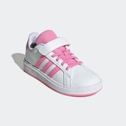 Sneaker adidas Sportswear "GRAND COURT 2.0 KIDS", Gr. 33, schwarz (ftwwht, blipnk, cschwarz), Synthetik, Textil, Schuhe, Design auf den Spuren des adidas Superstar