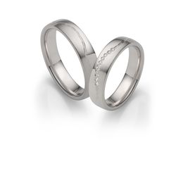 Trauring Firetti "Schmuck Geschenk Silber 925 Hochzeit Ehering Partnerring "LIEBE"" Gr. 53, silber (silberfarben), Fingerringe, Damen, 53,mit Zirkonia, Silber 925 (Sterlingsilber), 5mm, Trauring, Made in Germany - wahlweise mit oder ohne Zirkonia