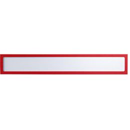 eurokraft basic Magnetische Infotasche, für Überschriften, DIN A3 quer / DIN A2 hoch, 435 x 60 mm, Rahmen rot, VE 10 Stk