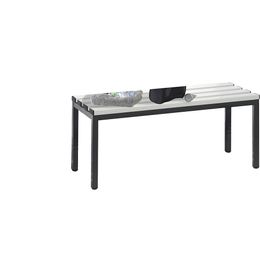 C+P Umkleidebank BASIC, Kunststoffleisten, Länge 1000 mm, lichtgrau