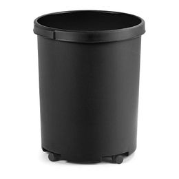 Papierkorb, Kunststoff, Volumen 50 l, HxØ 490 x 430 mm, schwarz kaiserkraft