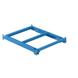 LISTA Auszugrahmen, BxT 890 x 1260 mm, Fachlast 800 kg, 65% ausziehbar, lichtblau
