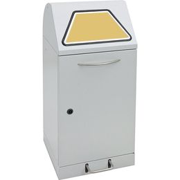 Wertstoffsammler mit Pedal, mit Inneneimer, Volumen 60 l, lichtgrau kaiserkraft