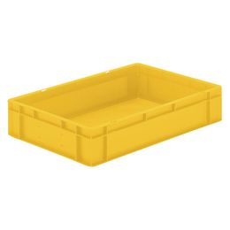 Euro-Format-Stapelbehälter, Wände und Boden geschlossen, LxBxH 600 x 400 x 120 mm, gelb, VE 5 Stk kaiserkraft
