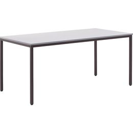 eurokraft basic Mehrzwecktisch, HxBxT 720 x 1600 x 800 mm, Platte lichtgrau, Gestell graubraun