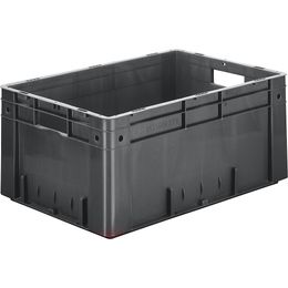 Schwerlast-Euro-Behälter, Polypropylen, Volumen 50 l, LxBxH 600 x 400 x 270 mm, Wände geschlossen, Boden geschlossen, grau, VE 2 Stk kaiserkraft