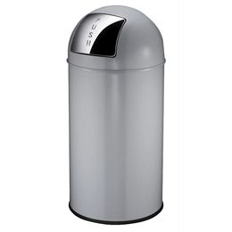 EKO Push-Mülleimer, Stahl, Volumen 40 l, HxØ 740 x 350 mm, eisengrau