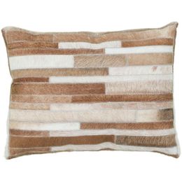 Kayoom Dekokissen &raquo;Lavish Pillow&laquo; beige Leder