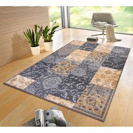 Hanse Home Teppich &raquo;Bloques&laquo; rechteckig 9 mm H&ouml;he Kurzflor, Weich, Mehrfarbig, Wohnzimmer, Schlafzimmer, Esszimmer grau/senf Oberfl&auml;che: 100%...