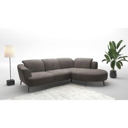 Sit & More sit&more Ecksofa &raquo;Zoe&laquo; ink.Sitztiefenverstellung, wahlweise mit Kopfteilverstellung grau 100% Polyester
