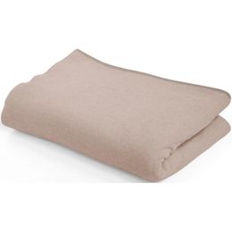 SETEX Wohndecke »Kuscheldecke« mit Ziernaht in Melange-Optik, Kuscheldecke schokobraun Obermaterial: 84% Baumwolle, 16% Polyester B/L: 150 cm x 200 cm