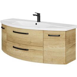 SAPHIR Waschtisch »Serie 4010 Keramik-Waschtisch mit Unterschrank, 144 cm breit« Waschplatz mit 2 Türen, 2 Schubladen, Badmöbel-Set mit Waschtisch...