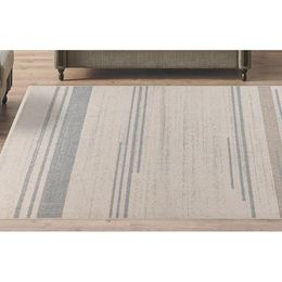 Kayoom Teppich &raquo;Gene 125&laquo; rechteckig 8 mm H&ouml;he creme, blau Obermaterial: 100% Polypropylen B : 160 cm 1 Stk.