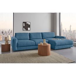 Places of Style Ecksofa »Bloomfield, elegant, viel Platz, Mega Couch, Breite 303cm, L-Form« extra tiefe Sitzfläche, wahlweise mit...