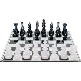 KARE Dekoobjekt &raquo;Deko Objekt Chess Transparent 60x60cm&laquo; schwarz Polyresin