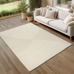 the carpet Teppich »Parma« rechteckig 10 mm Höhe moderne Wohnzimmer Teppich Outdoor geeignet dichter Flor Creme Obermaterial: 100% Polypropylen B :...