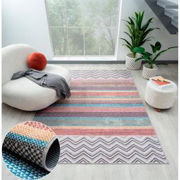 MyFlair M&Ouml;BEL & ACCESSOIRES Teppich &raquo;Vivi, LAGERR&Auml;UMUNG!&laquo; rechteckig 10 mm H&ouml;he bedruckt, modernes Design, In- & Outdoor geeignet, waschbar...