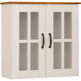 Home Affaire Hängeschrank »Rodby« FSC -zertifiziertes Massivholz, Griffe Metall, Breite 60cm, Höhe 60cm weiß/honig weiß
