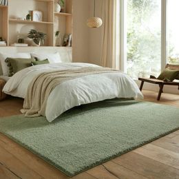 FLAIR RUGS Teppich &raquo;Fluffy&laquo; rechteckig 23 mm H&ouml;he Gr&uuml;n Obermaterial: 100% Polyester B : 120 cm 1 Stk.