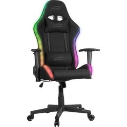 Speed-Link SPEEDLINK Gaming-Stuhl »REGYS RGB Gaming Chair mit LED Beleuchtung« () 300 RGB Beleuchtungsmodi mit Fernbedienung, Stoff Bezug, bis 140kg schwarz 5...