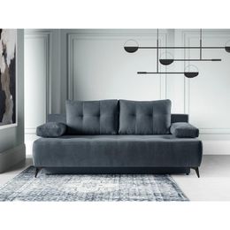 WERK2 Schlafsofa »Oakland Bettsofa Breite 206cm, Liegefläche 202/145cm, « 2-Sitzer Sofa & Schlafcouch mit Bettkasten Anthrazit