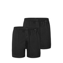 Schiesser Boxershorts »Boxershorts Multipacks« 2er Pack, lockere Passform, mit Eingriff, Gummizug 000-Schwarz 7 7 Herrenboxershorts im Doppelpack