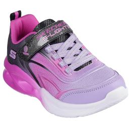 Skechers Sneaker »SOLA GLOW« Freizeitschuh mit Klettverschluss, Größenschablone zum Download schwarz-multifarben 29 29 Mit cooler Blinkfunktion zum...