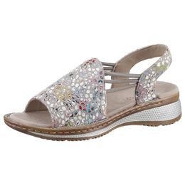 Ara Riemchensandale »HAWAII«, Sommerschuh, Sandalette, Keilabsatz, mit Stretch-Bänder, G-Weite taupe multi 41 41 Zum Schlupfen
