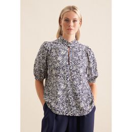 Seidensticker Damen Seidensticker Shirtbluse &raquo;Schwarze Rose&laquo; 1/2 Rundhals Floral blau L40